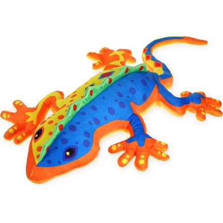 22 Inches Realistic Lizard Stuffed Animal Plush Toy with Spots Colorful ...