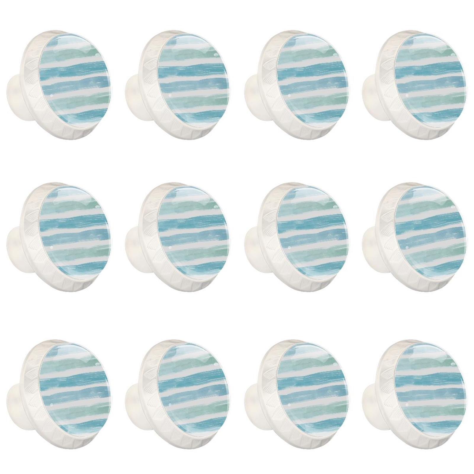 12 Pcs Watercolor Line Texture Knobs for Kitchen Cabinet Cupboard ...