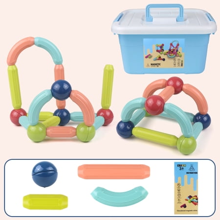 Magnetic Building Sticks Blocks Toy Magnetic Sticks Building Set ...