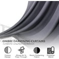 Dainty Home Ombre Darkening Curtains in Black - for Bedroom and Living ...