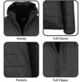 Mens Sherpa Lined Hooded Puffer Jacket Sizes S To 2xl
