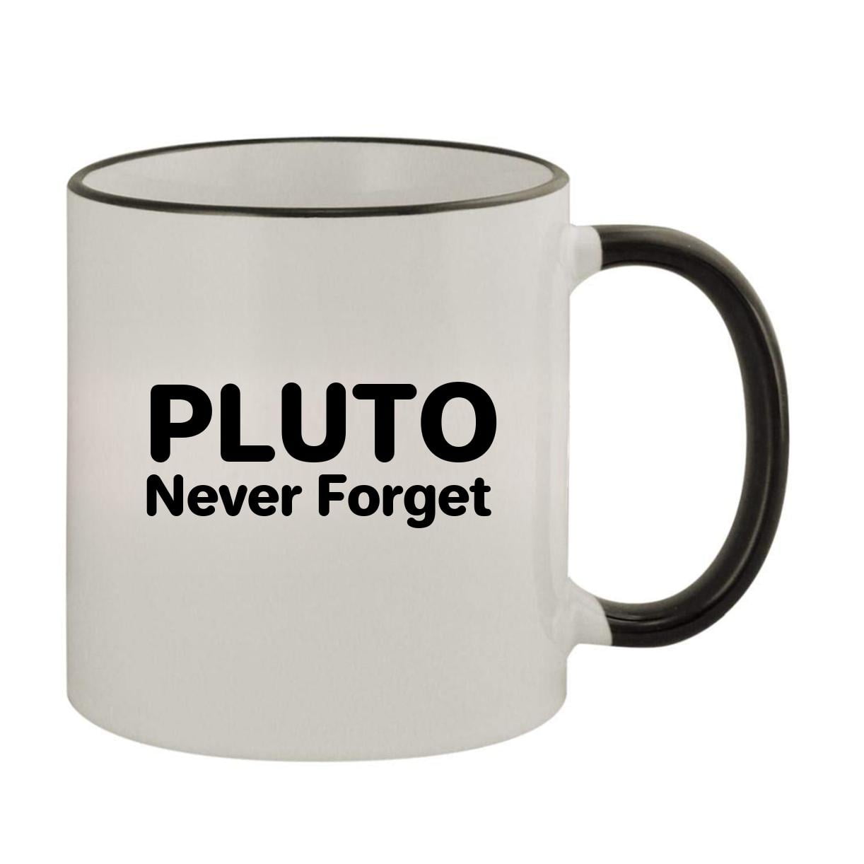PLUTO: Never Forget - 11oz Colored Rim and Handle Coffee Mug, Black ...