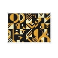 Abstract Geometric Sun Shade Sail 14'X18' Yellow Bold Shapes Graphic ...