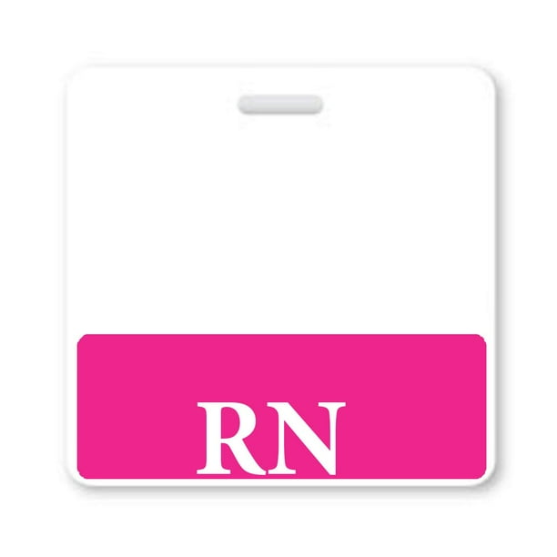 5 Pack - Pink RN Badge Buddy - Horizontal- Heavy Duty Spill Proof ...