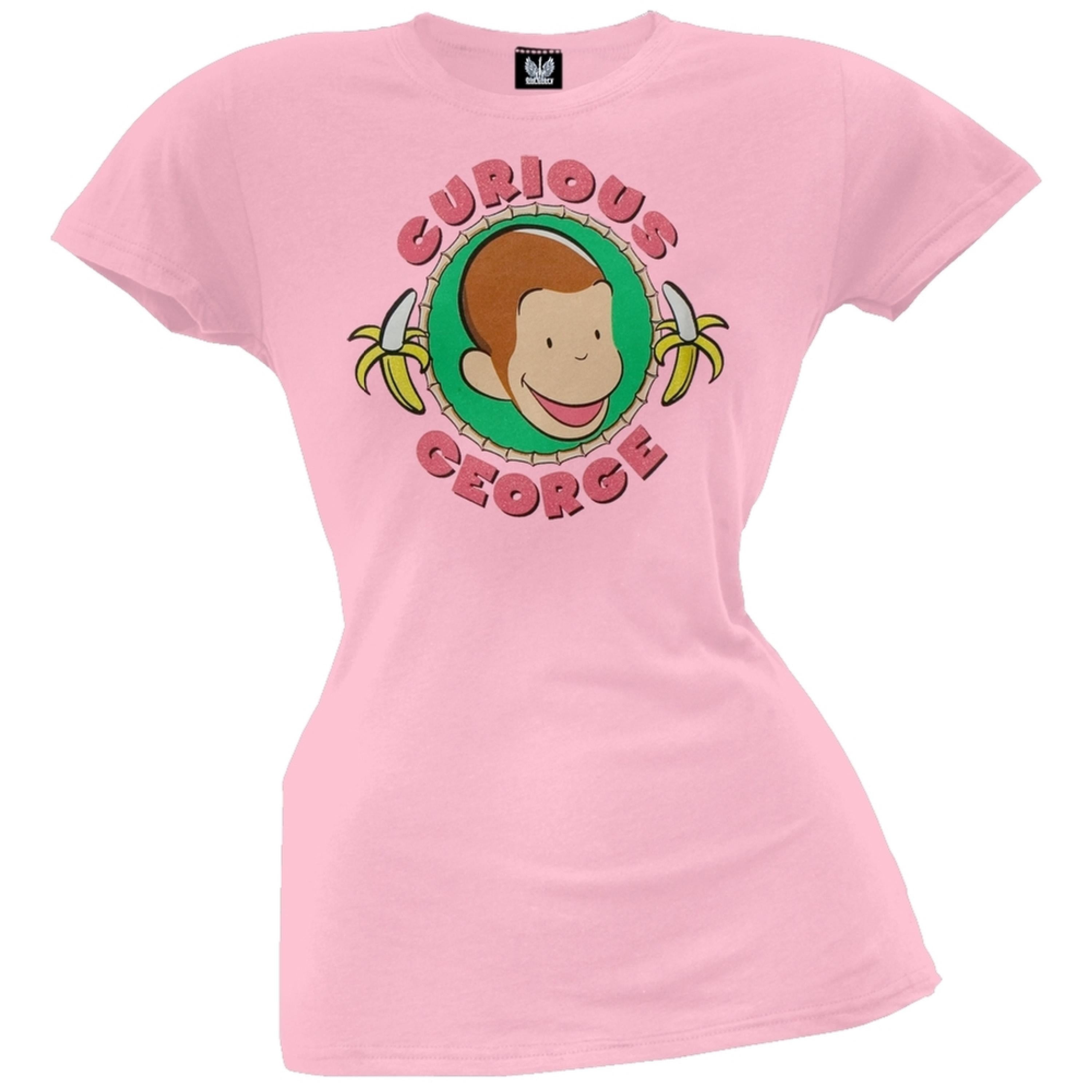 Curious George - Banana Head Juniors T-Shirt - Walmart.com