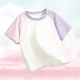 Bxsruta Girls Cotton Raglan Short Sleeve Crew Neck T-Shirt Loose Fit ...