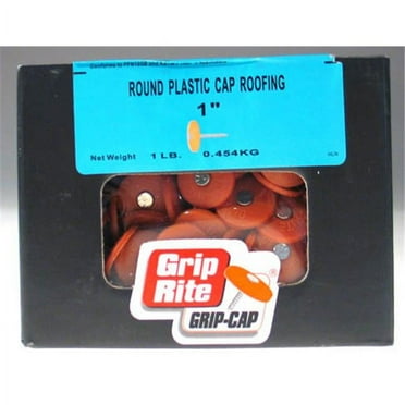 Grip-Rite 1-in 12-Gauge Electro-Galvanized Plastic Cap Nail - Walmart.com