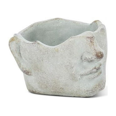 Abbott Collections AB-27-VISAGE-SM 9 in. Half Face Planter, Grey ...