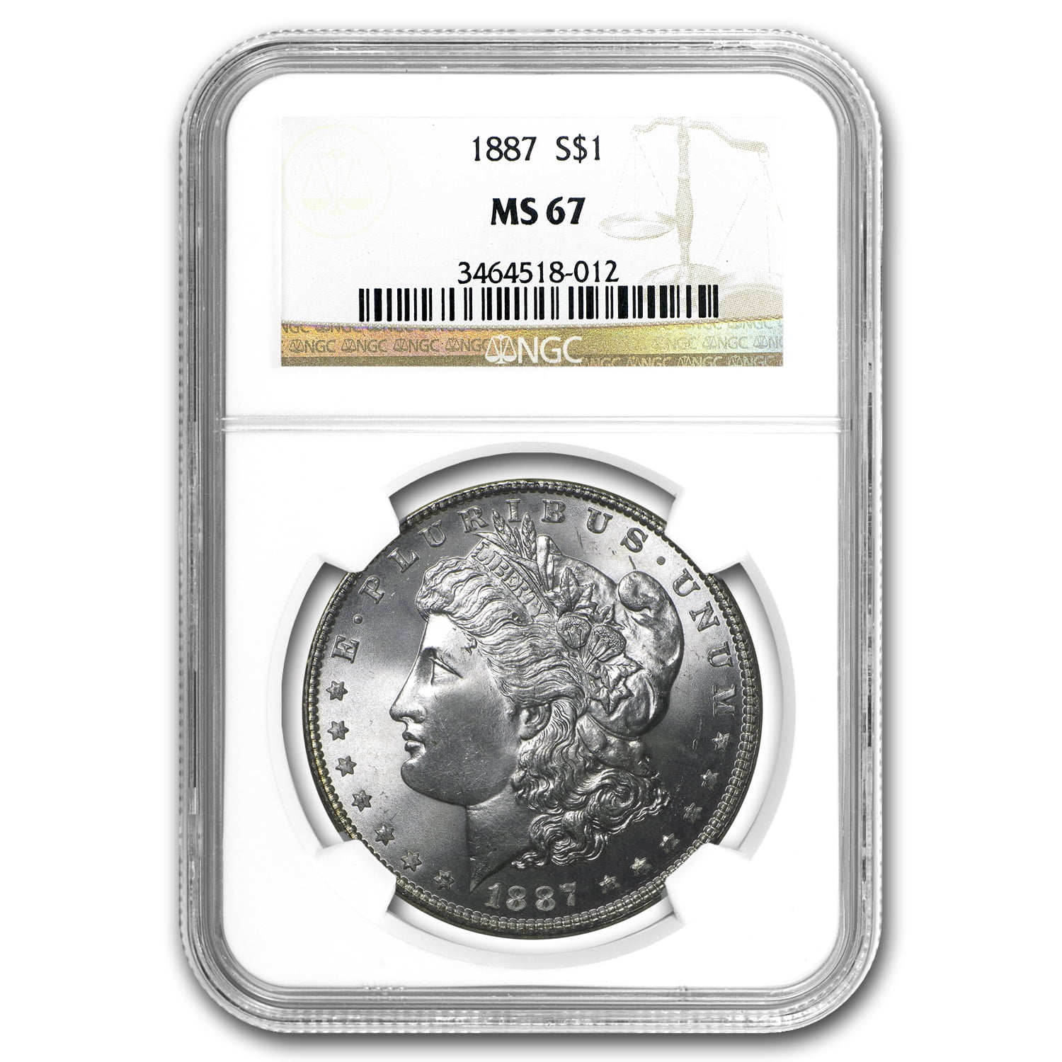 1887 Morgan Dollar MS-67 NGC - Walmart.com
