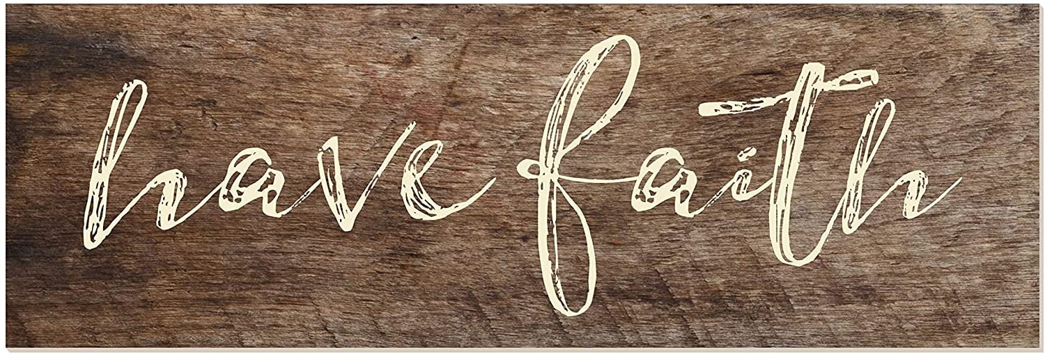 Have Faith Rustic Wood Wall Sign 6x18 - Walmart.com