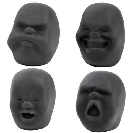 SEBNEEI,4pcs Fun Novelty Caomaru Antistress Ball Toy Human Face Emotion ...