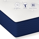 Full Size Foam Mattress in a Box,10" Hybrid Mattresses Medium Firm Bed ...