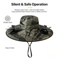 CLIQKWEN Solar Powered Outdoor Cooling Fan Hat - Built-in 2 Fans UPF 50 ...