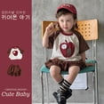 Boys' Korean-style summer apple-themed set, raglan sleeve short-sleeve ...