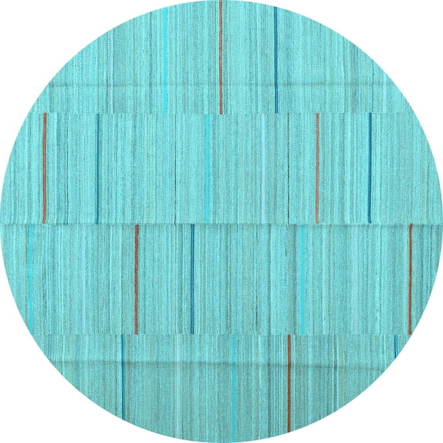 Ahgly Company Indoor Round Abstract Light Blue Contemporary Area Rugs ...