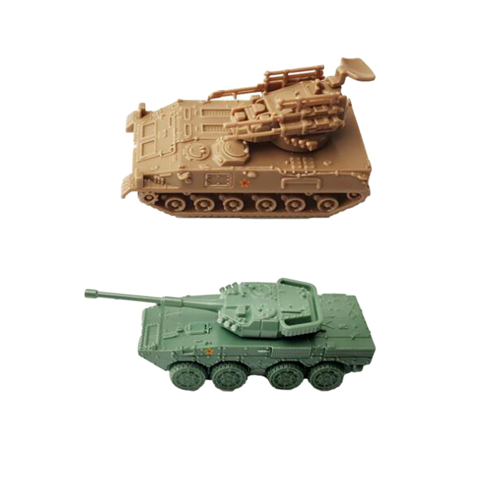 2 Pieces 1:144 Scale Puzzle Tank Model Collection Miniature Building ...