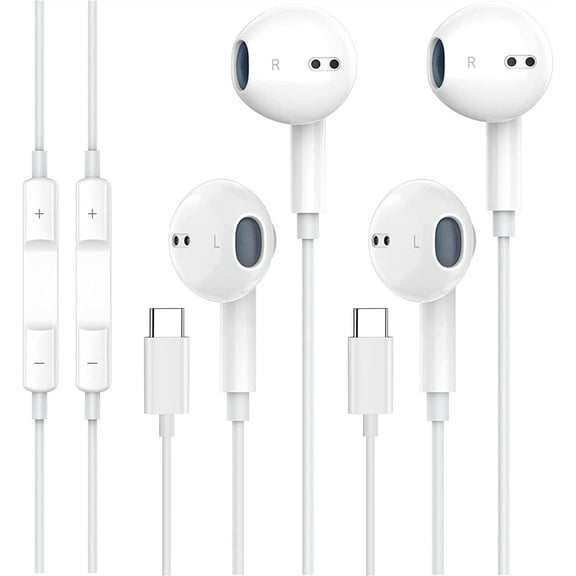GJX USB-C Headphones for iPhone, Type C with Microphone Remote in-Ear ...
