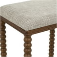 DecMode Fabric Counter Stool - Wood Legs - Beige Cushion - Walmart.com