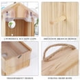 1 Pack Wooden Window Birdhouse with Suction Cups, Clear Viewing Panel ...