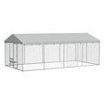 AUU 20'x10' Heavy Duty Outdoor Dog Kennel with Canopy – Galvanized ...