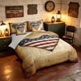 Manfei Vintage US Flag Heart King Bedding, Patriotic King Bed in a Bag ...