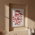 ARTVORA Mother's Day Wall Art with Red Hearts Typography, Heartfelt ...
