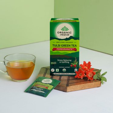 Organic India - Tulsi Focus Tea Hibiscus Cinnamon - 18 Tea Bags - Walmart.com