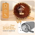 PAWZ Road Leopard Print Cat Tunnel, Plush Cat Cave Hideaway with Dual ...