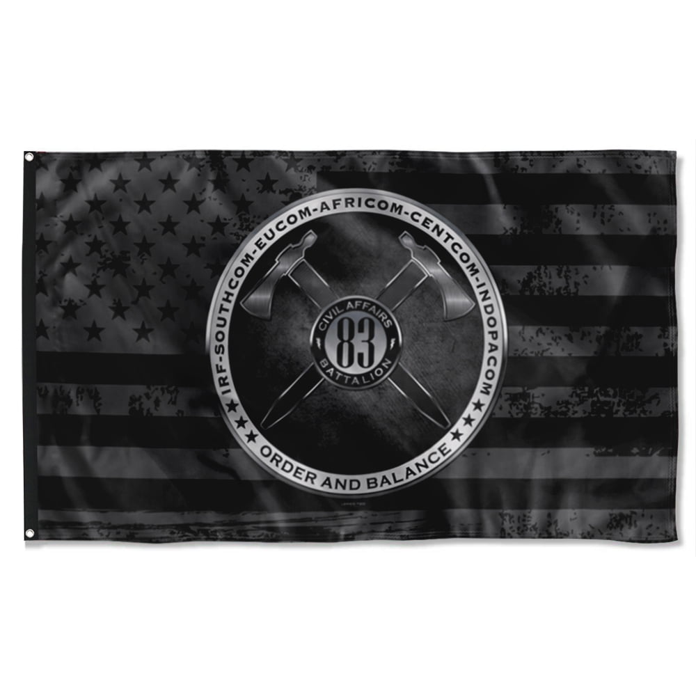 Cayyon 83rd Civil Affairs Flag 3x5Feet Military Banner with 2 Brass ...
