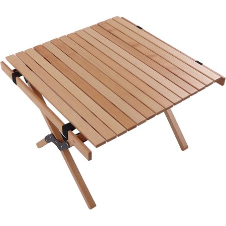 Folding Wood Table, Low Height Portable Multifunction Travel Camping ...