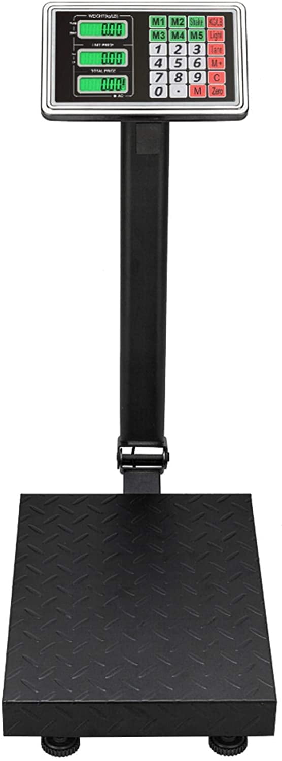 100KG/220lbs Electronic Digital Platform Scale, Folding Heavy Duty ...