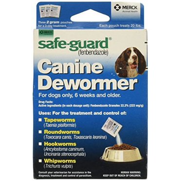 Panacur C Dewormer (Fenbendazole) for Dogs, Three 1-Gram Packets (10 ...