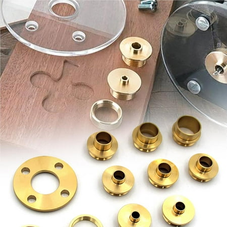 Brass Template Router Guides Kit Router Parts With Lock Nuts Axle ...