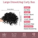 Jademall 1-Piece Curly Messy Hair Bun Extension, 60g Natural Fluffy ...