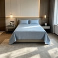 Thick Dense Breathable Bed Sheet, Army Green Soft Washable Fabric ...