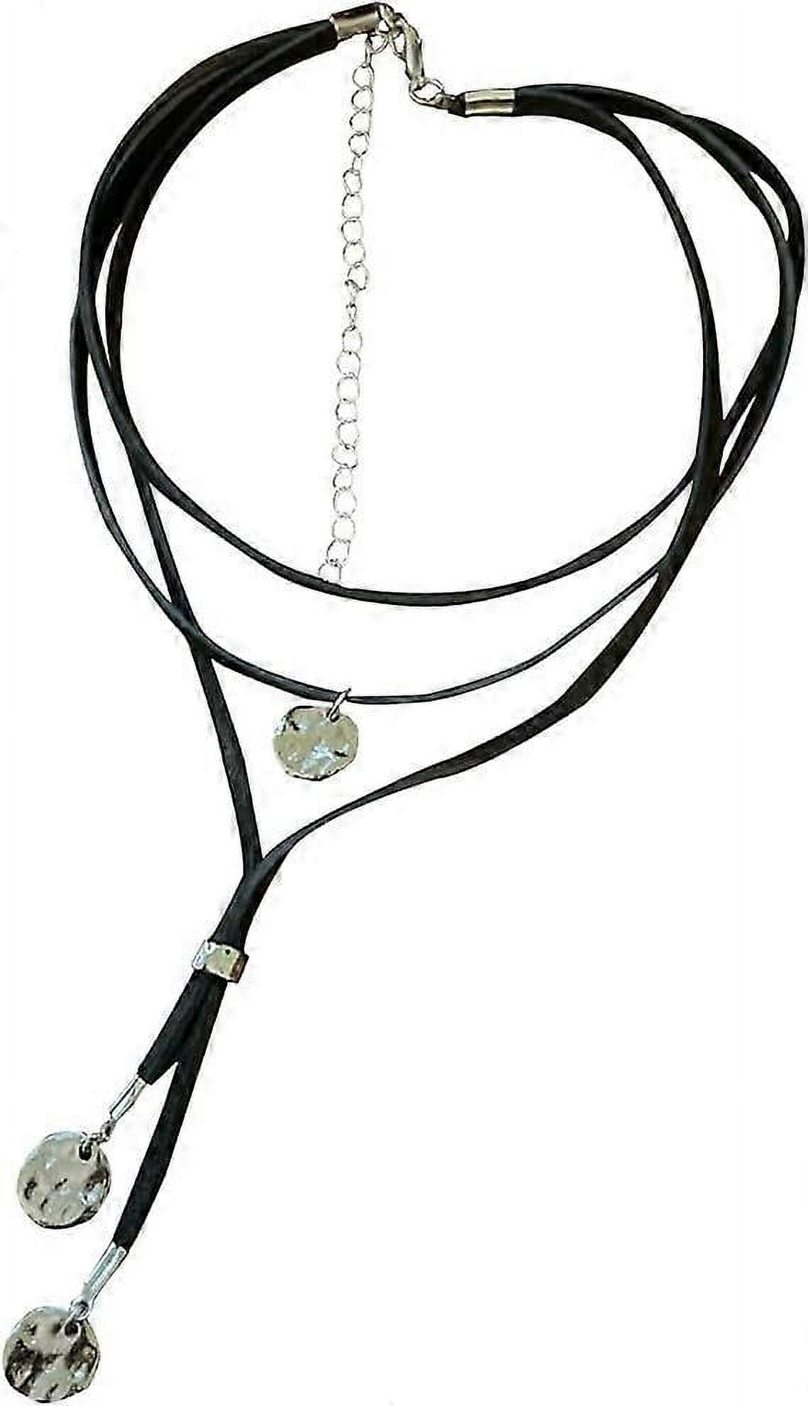 Gargantilla de ante negro y marrón para mujeres y adolescentes, joyería ...