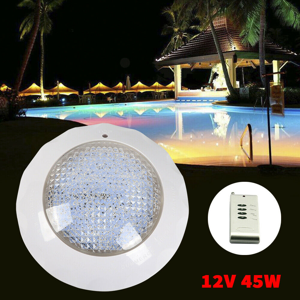 Miumaeov AC12V 45W RGB Swimming LED Pool Lights underwater light IP68 Waterproof Lamp ABS ...