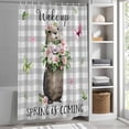 Farm Groundhog Butterfly Shower Curtain Set, Waterproof Shower Curtains ...