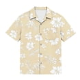 Awdenio Kids Casual Floral Print Short Sleeve Button-Down Shirt, Collar ...