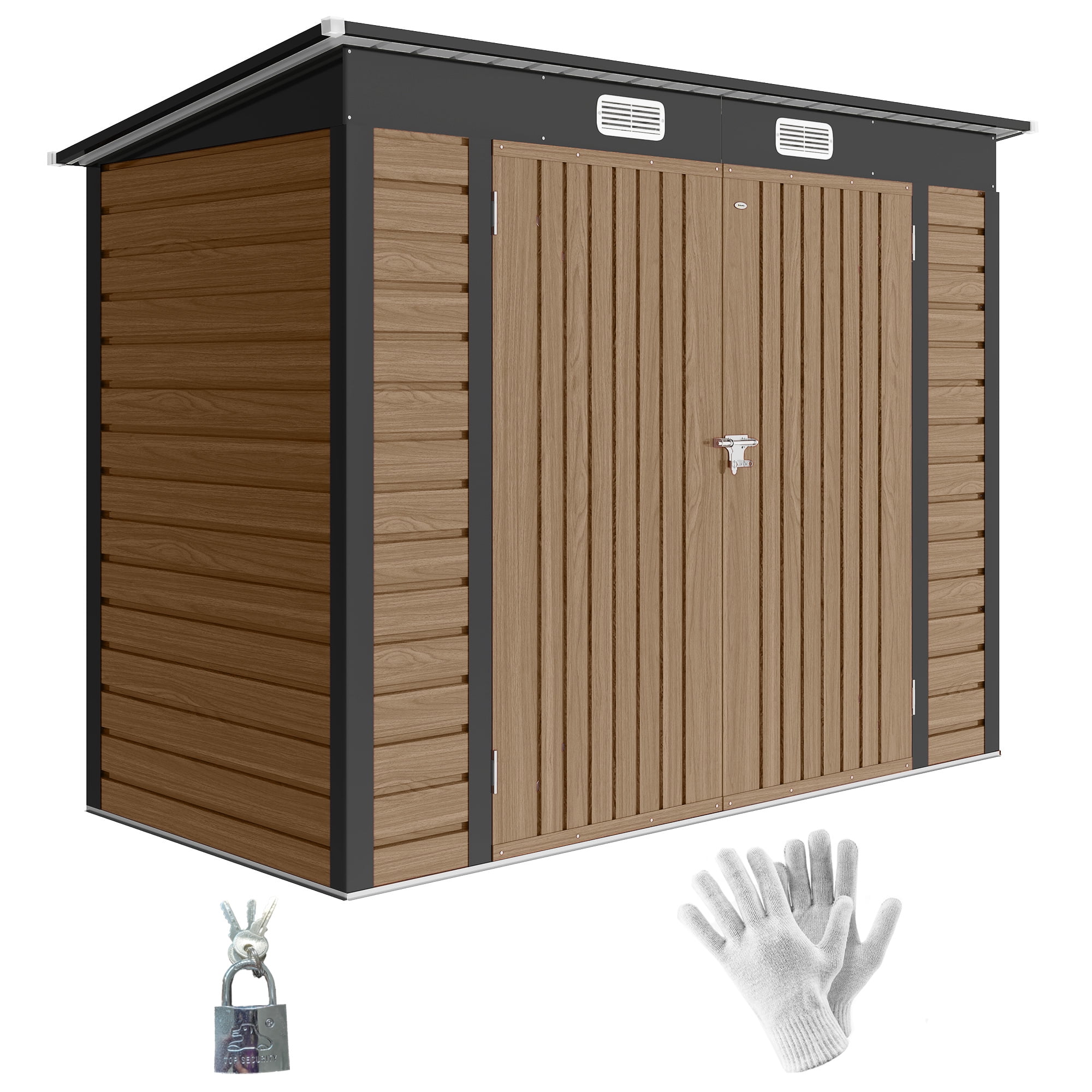 Click here for Outsunny 8 X 4ft Metal Garden Storage Shed With 2... prices