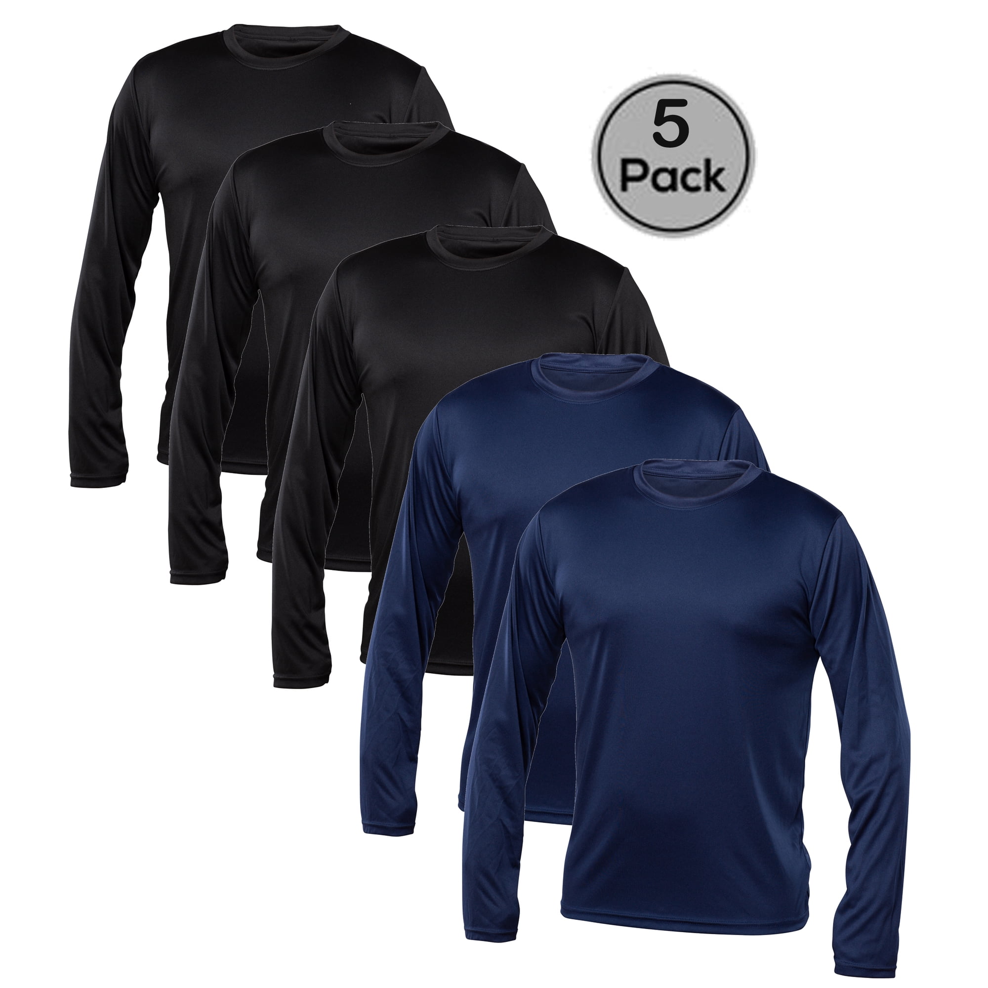 Click here for Blank Activewear Pack Of 5 Mens Long Sleeve T-Shir... prices