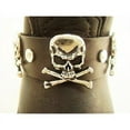 Biker Boots Boot Chains Black Leather with Skull & Crossbones Ornaments ...