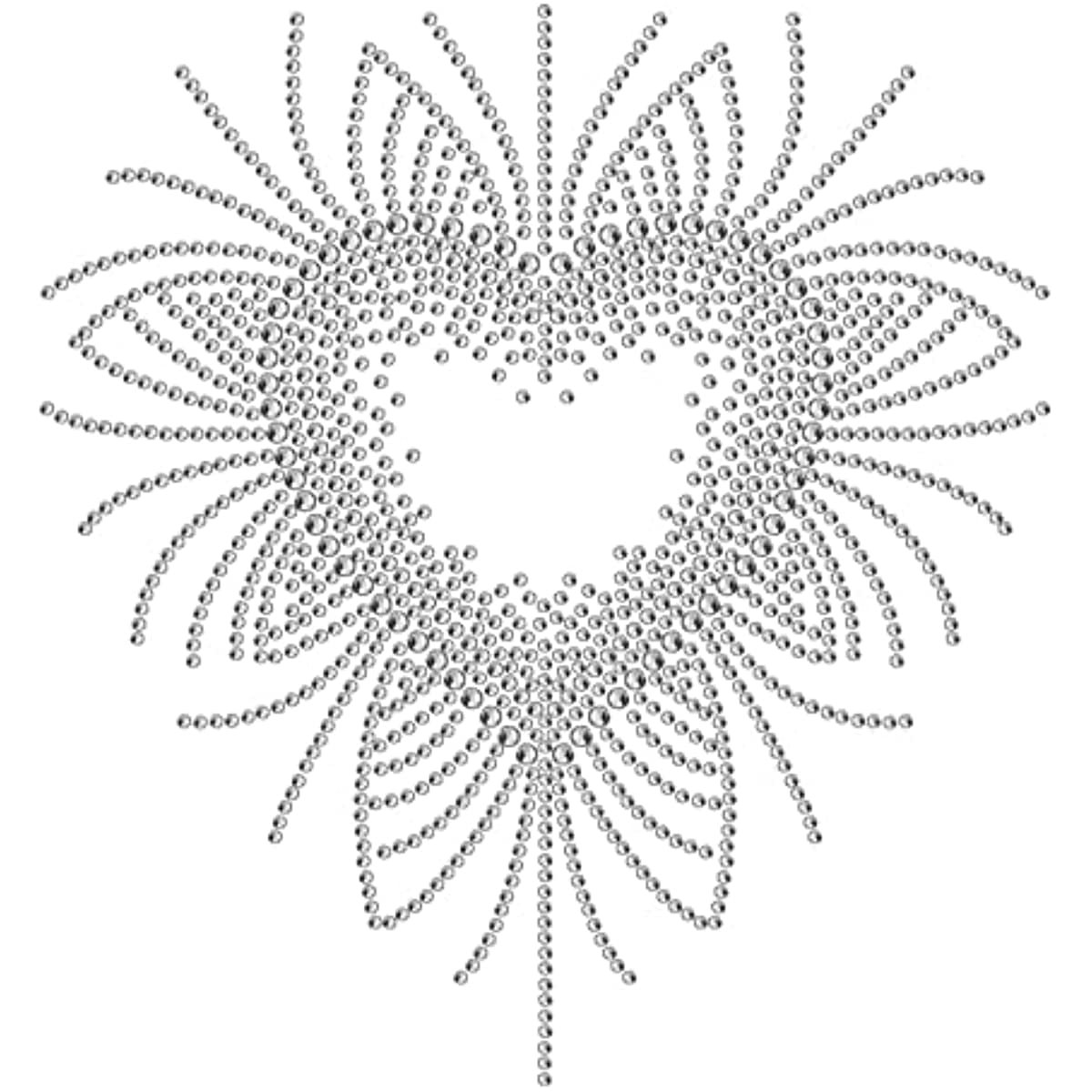 Hearts Rhinestone Heat Iron on Bling for Clothing Hotfix Decal Transfer ...