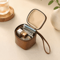 Mini PU Leather Bucket Coin Purse for Women, Vintage Handheld Small ...