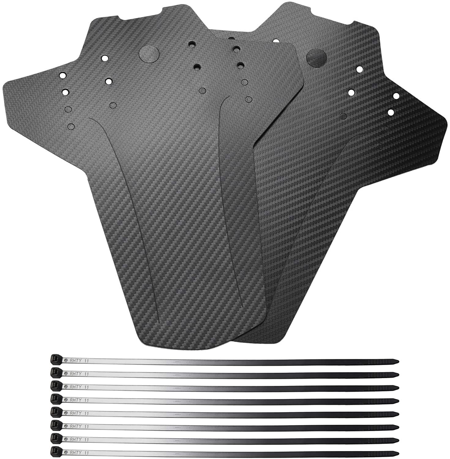 2-piece mountain bike fenders, front and rear fenders, adjustable ...