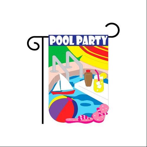 Pool Party Garden Flag Indoor/outdoor 13.5" X 18" - Walmart.com