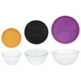 Pyrex Sculpted Glass Bowls w/ Lids: 7401, 7401-PC Lemon Drop Yellow ...