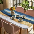 Abstract Ocean Waves Fitted Rectangle Tablecloth 30" x 60" Gradient ...