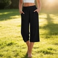 Betivan Women's Capris Capri Sweatpants Cozy Wide Leg Casual Loose ...