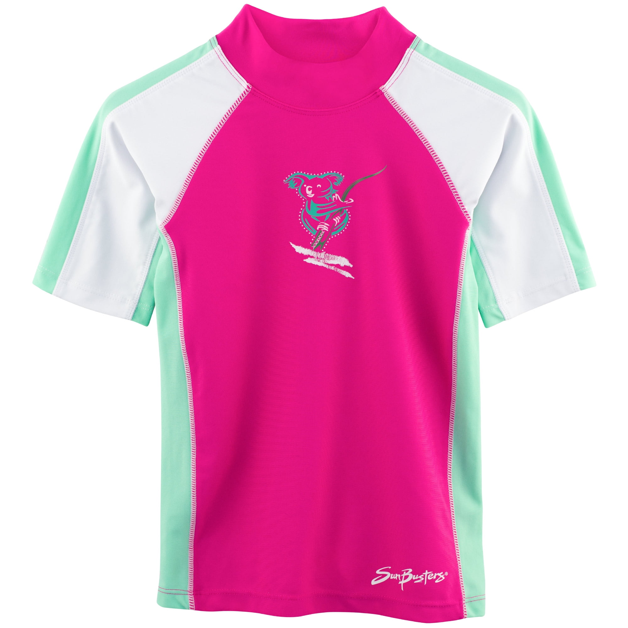 SunBusters Girls S/S Rash Guard(UPF 50+), Poppy, 2/3 yrs - Walmart.com